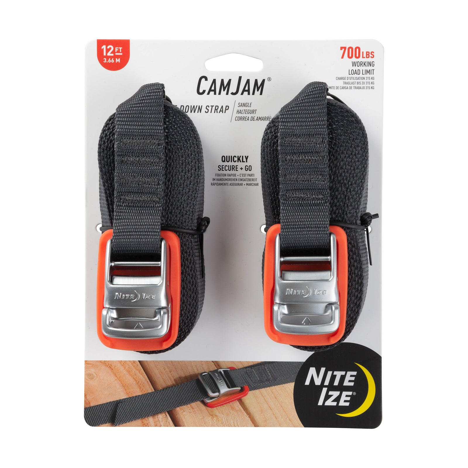CamJam Tie Down Strap 12 ft - 2 Pack – Nite Ize UK