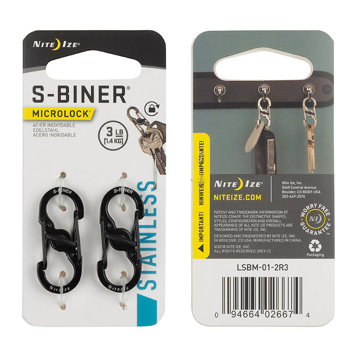 S-Biner® MicroLock® Stainless Steel - 2 Pack – Nite Ize UK